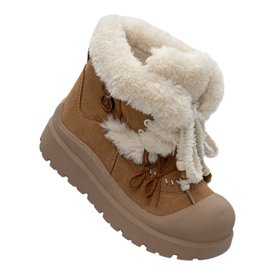 多嘴驴Donkey加绒保暖毛毛雪地鞋