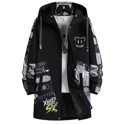 【新品】中长款外套男春秋冬风衣