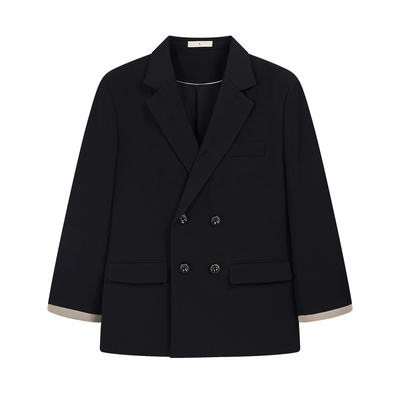 CHANMONTH美式复古双排扣西服