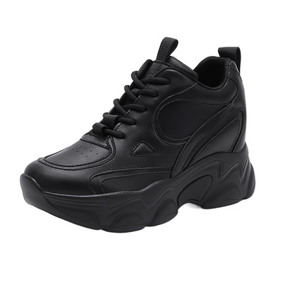 哈森内增高复古休闲运动加绒厚底增高老爹鞋2026新款HCS262901