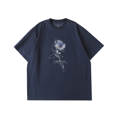 LR MADE 26SS 凉感Sorona® 晕染色块动态花卉 圆领印花短袖T恤