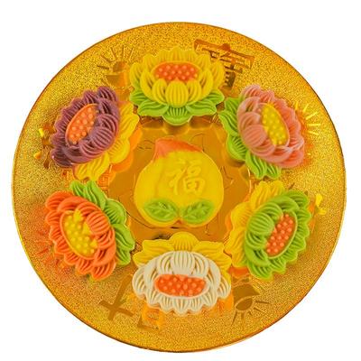 【素食】纯素荷果子莲花糕拜拜贡品祈福糕点高颜值清真精致