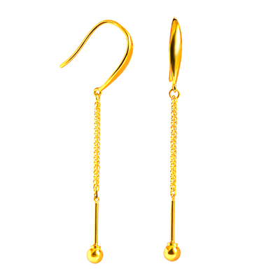 语瑶18K金螺丝珠耳钩拆卸diy