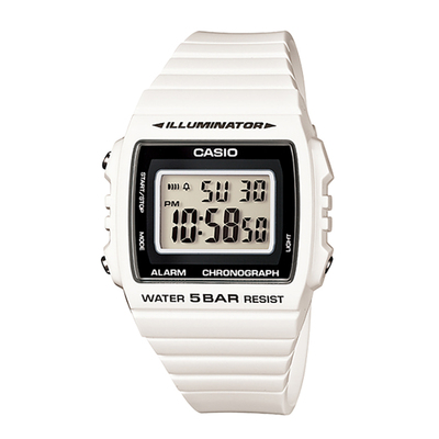 casio复古小方块电子表W-215H-7A