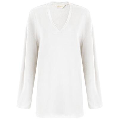 抗静电吸湿发热白色打底衫