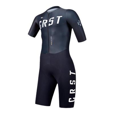 CRST竞技自行车男短袖连体骑行服