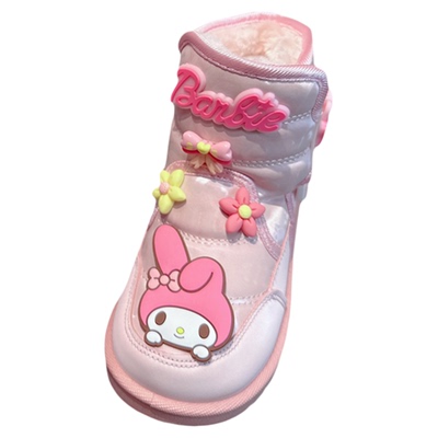 儿童冬季人造长毛绒可爱雪地靴