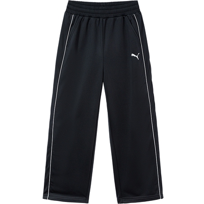PUMA彪马童装新款儿童休闲裤子薄款时尚运动长裤T7线条设计直筒裤