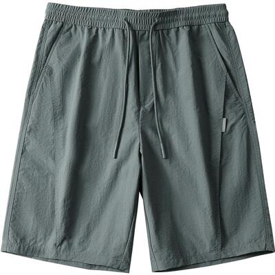 海澜之家五分系带直筒休闲中裤男