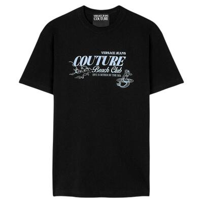 【季末优惠】VERSACE JEANS COUTURE 男士印花棉质平纹针织T恤