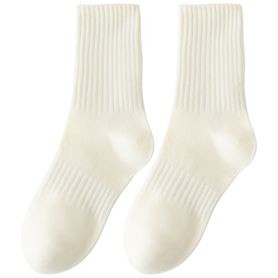 MOREMOLI堆堆女纯棉5双装中筒袜