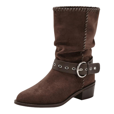 星期六复古风时尚百搭时装靴女