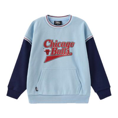 nbakids童装冬季男女童假两件拼接T恤长袖儿童上衣加绒K234TS802P