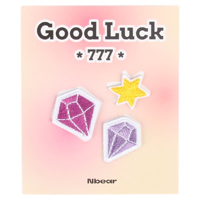 Nbear原创GoodLuck刺绣布贴