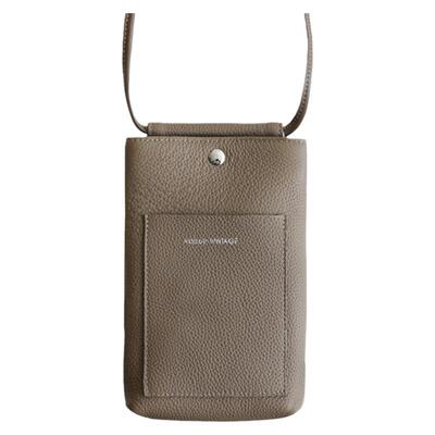 AbbottVINTAGE【Togo手机包】简约手机包头层牛皮单肩斜挎小包