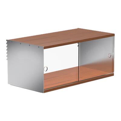 阿崔造屋C3上墙置物架不锈钢木板吊柜挂架家用陈列架墙面收纳柜