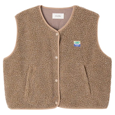 摇粒绒马甲女短款外套无袖背心