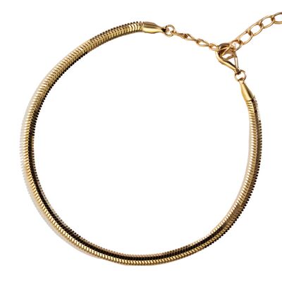 Stanza简尚18k金蛇骨链手链男女款轻奢小众2026新款叠戴欧美范