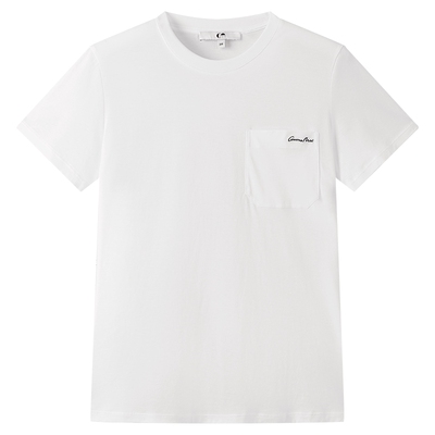 COMME MOI吕燕设计师2026年春夏新款女装休闲纯棉刺绣短袖T恤