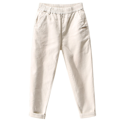 松紧腰休闲款秋冬加绒高腰哈伦裤