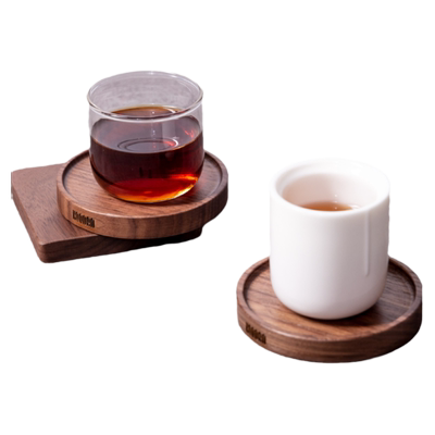 koonan日式胡桃木咖啡杯垫茶垫
