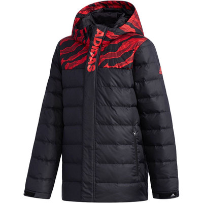 阿迪达斯大童连帽羽绒服