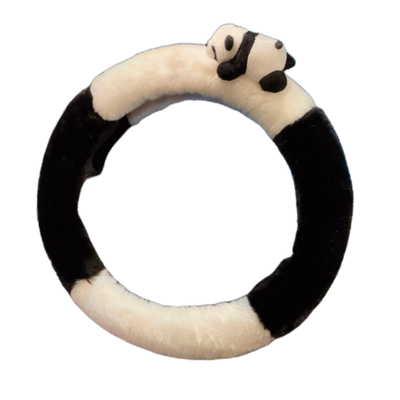 趴熊猫可爱保暖冬天男女车把套