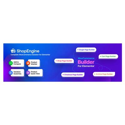 ShopEngine Pro 汉化Elementor自定义WooCommerce模板生成器插件