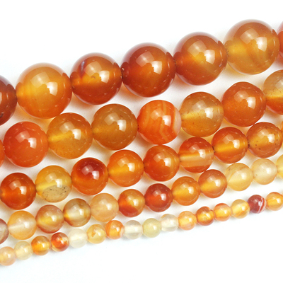 天然原色红玛瑙散珠子玉髓diy半成品配饰手链手工项链圆珠串珠