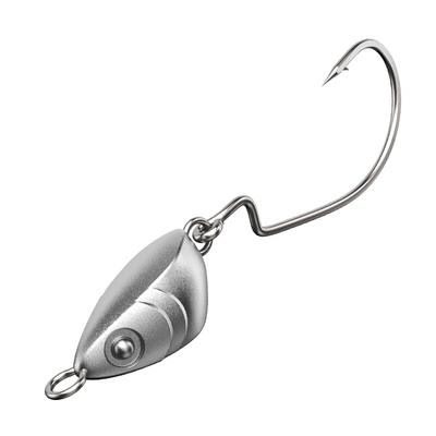 越障防挂铅头钩曲柄钩浮水T尾软饵加强鲈鱼鳜鱼路亚假饵套装鱼钩