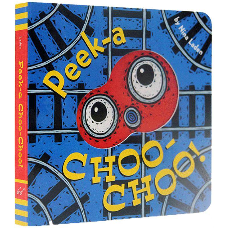 英文原版绘本 Peek-A Choo-Choo猜猜我是谁躲猫猫洞洞书火车 peek a who同系列英文儿童互动童书2-5岁peekawho_虎窝淘