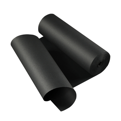 深蓝色毛笔书法生纸黑色长卷纸