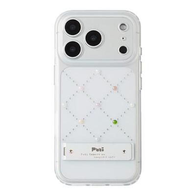 PUUI噗又苹果珍珠透明支架壳