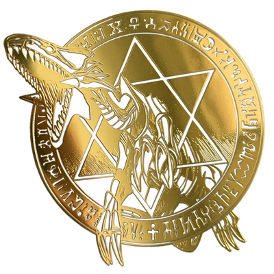 游戏王青眼白龙六芒星金属贴