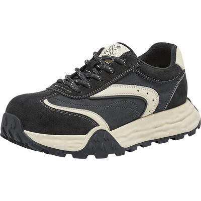 百思图春季新款德训鞋阿甘鞋女