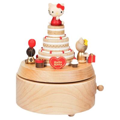 jeancard音乐盒木质旋转kt蛋糕