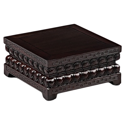 黑檀木莲花台底座底座加高托架