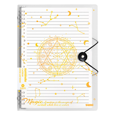 高颜值B5英语活页本学生笔记本大容量记事本书写顺畅烫金活页装订PP封面英语学习计划本防水便携英语笔记本