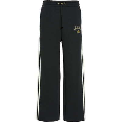 Adidas/阿迪达斯正品2025冬季款女士日常针织高腰阔腿长裤KR0418