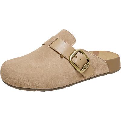 百思图夏季新款户外女款勃肯拖