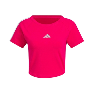 adidas阿迪达斯秋季新款女子三条纹显腰线运动休闲短袖T恤 KC0183