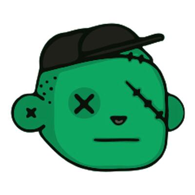 TLP反光贴纸 小绿僵尸头像 嘻哈摇滚XX眼 可爱刀疤脸 防水平面贴