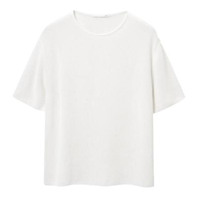 春夏套头短袖针织衫OVV圆领