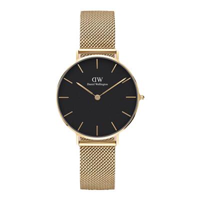 DW手表女金色时尚腕表32MM