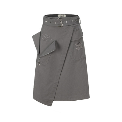 UNRESTRAIN高级感拉链口袋半身裙