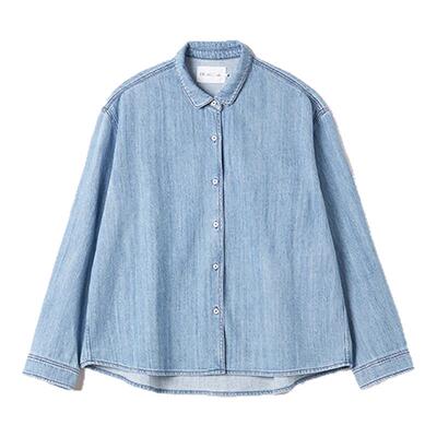 25年夏女士松斜纹牛仔衬衫