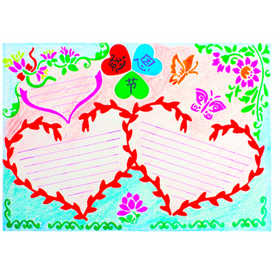 手抄报镂空节日多功能神器套装