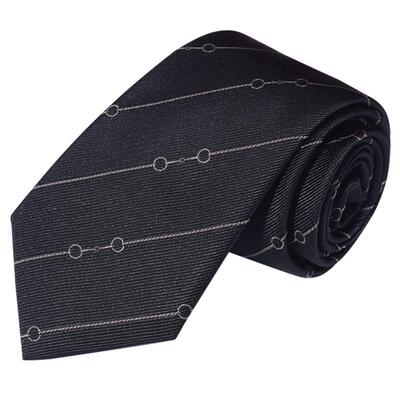 Natyhunt桑蚕丝商务条纹手工领带