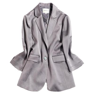 有帆七分袖通勤醋酸西装