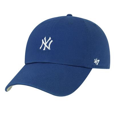 47蓝色宽帽檐帽子加深ny棒球帽女